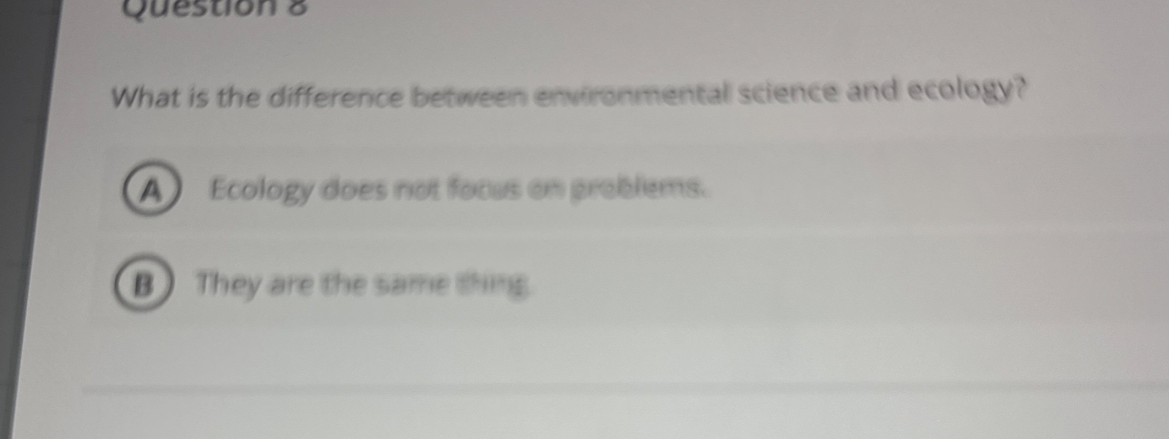 Solved What is the difference between environmental science | Chegg.com