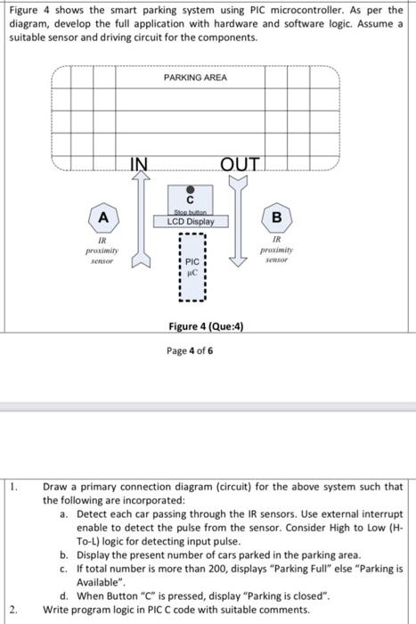 Figure 4 shows the smart parking system using PIC | Chegg.com