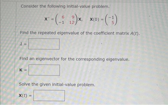 Solved Consider the following initial-value problem. | Chegg.com