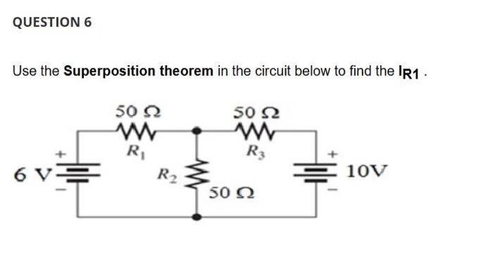 Solved Use the Superposition theorem in the circuit below to | Chegg.com