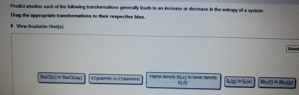 Solved Predict whether each of the following transformations | Chegg.com