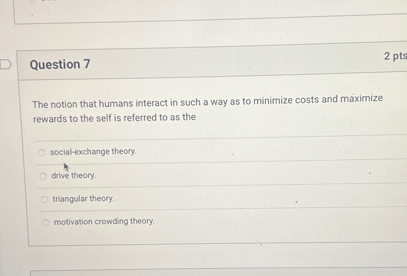Solved Question 72 ﻿ptsThe notion that humans interact in | Chegg.com