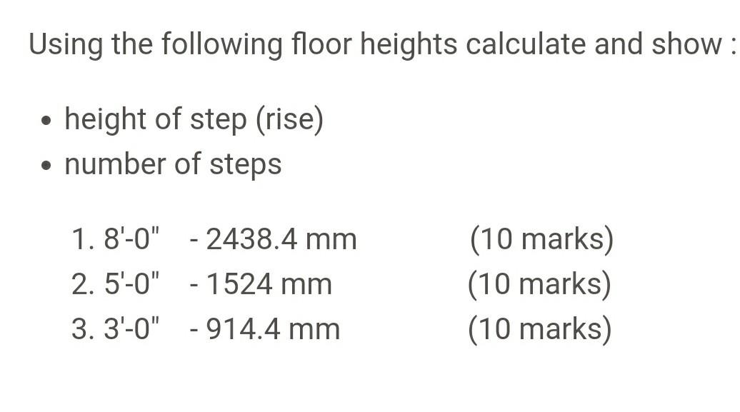 Solved Using the following floor heights calculate and show | Chegg.com