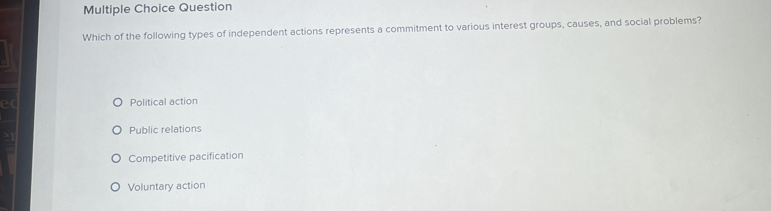 Solved Multiple Choice QuestionWhich of the following types | Chegg.com
