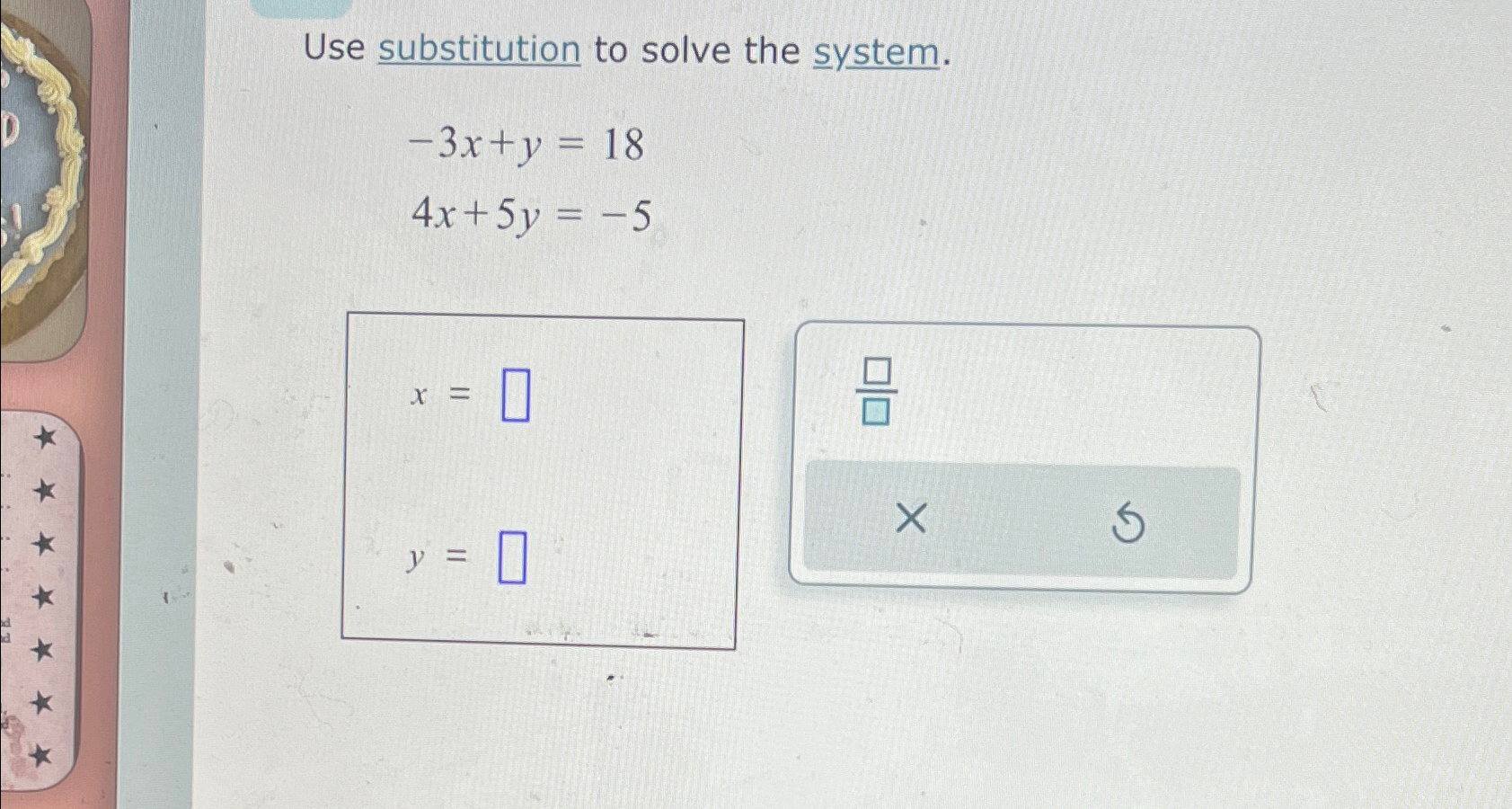 Solved Use substitution to solve the | Chegg.com