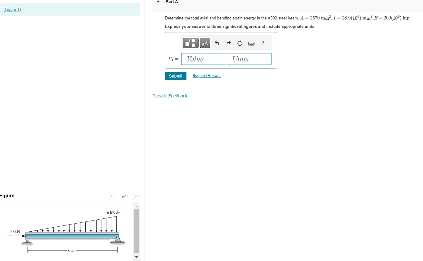 Solved (Figure 1)Part ADetermine the total axial and bending | Chegg.com
