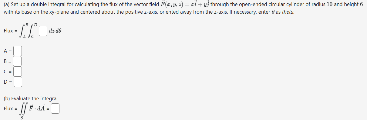 Solved (a) ﻿Set up a double integral for calculating the | Chegg.com