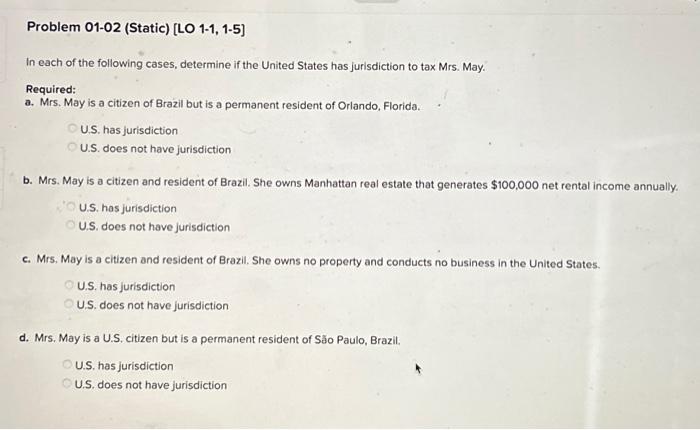 Solved In each of the following cases, determine if the | Chegg.com