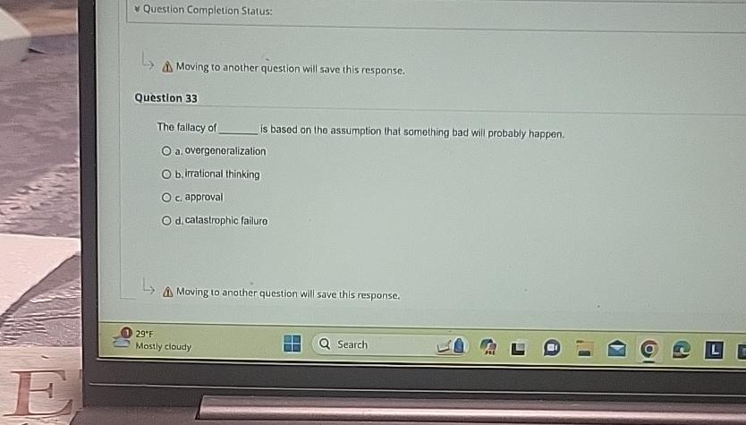 Solved Question Completion Status:4. ﻿Moving to another | Chegg.com