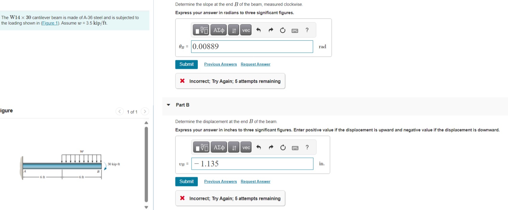 Solved Please Help ASAP!! Determine the slope at the end B | Chegg.com