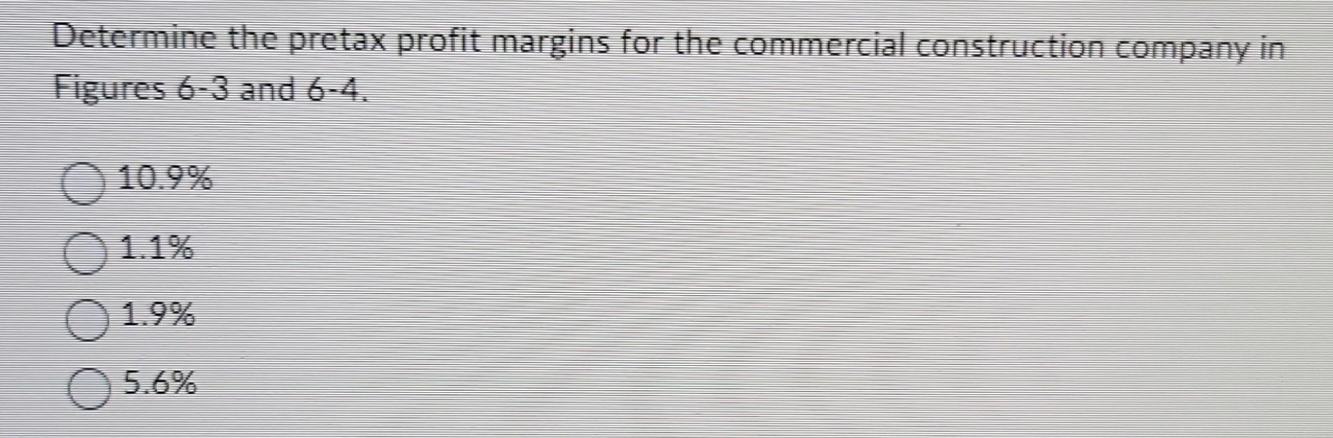 Solved Determine the pretax profit margins for the | Chegg.com