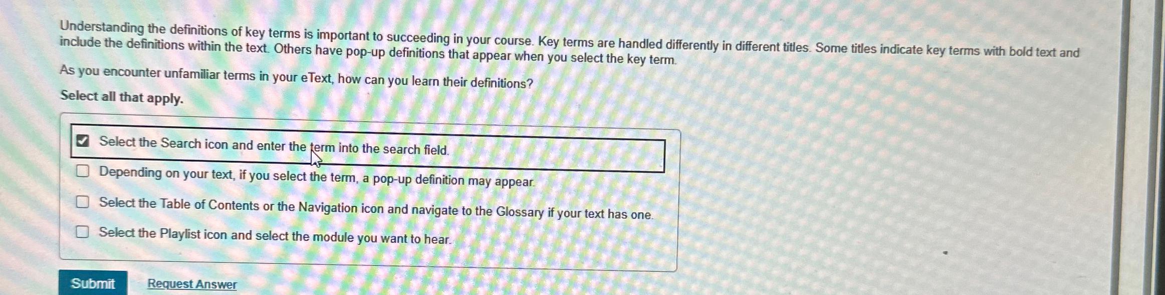 Solved Understanding The Definitions Of Key Terms Is Chegg