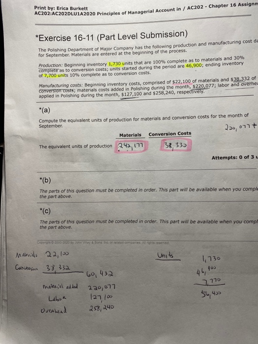 Solved Print by: Erica Burkett AC202:AC202DLU1A2020 | Chegg.com