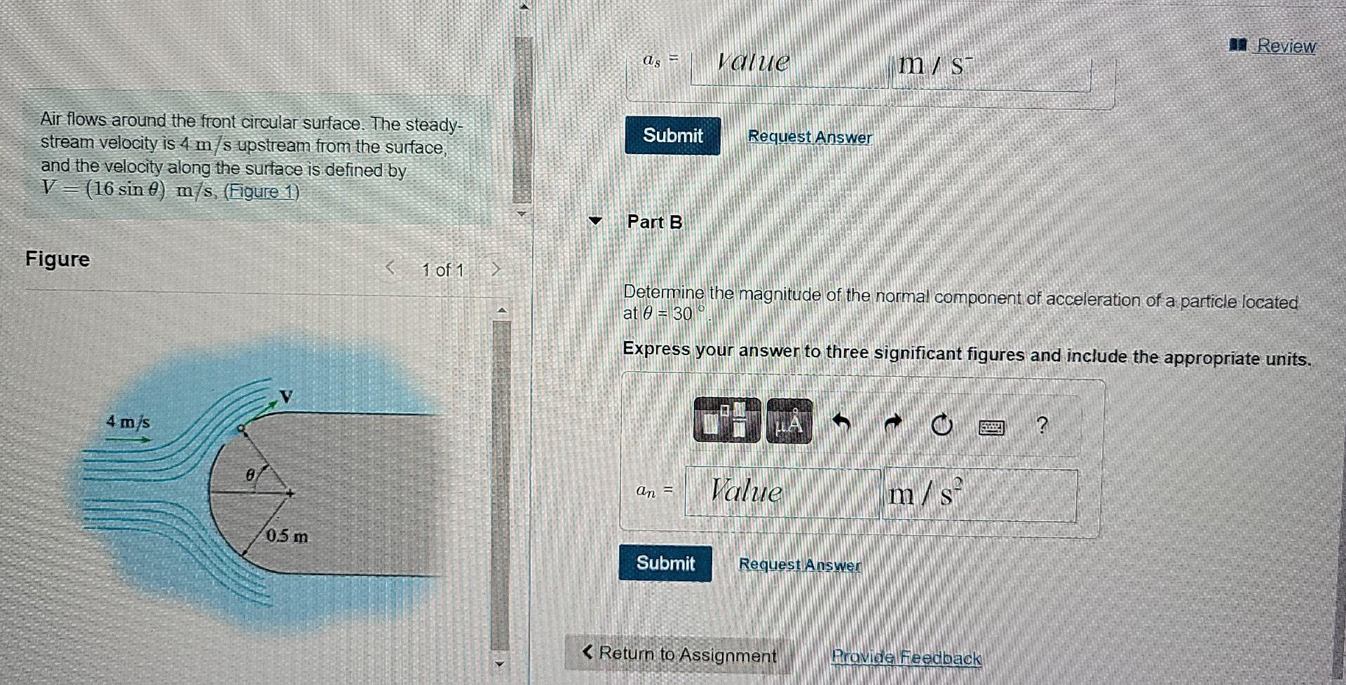 Solved Air flows around the front circular surface. The | Chegg.com