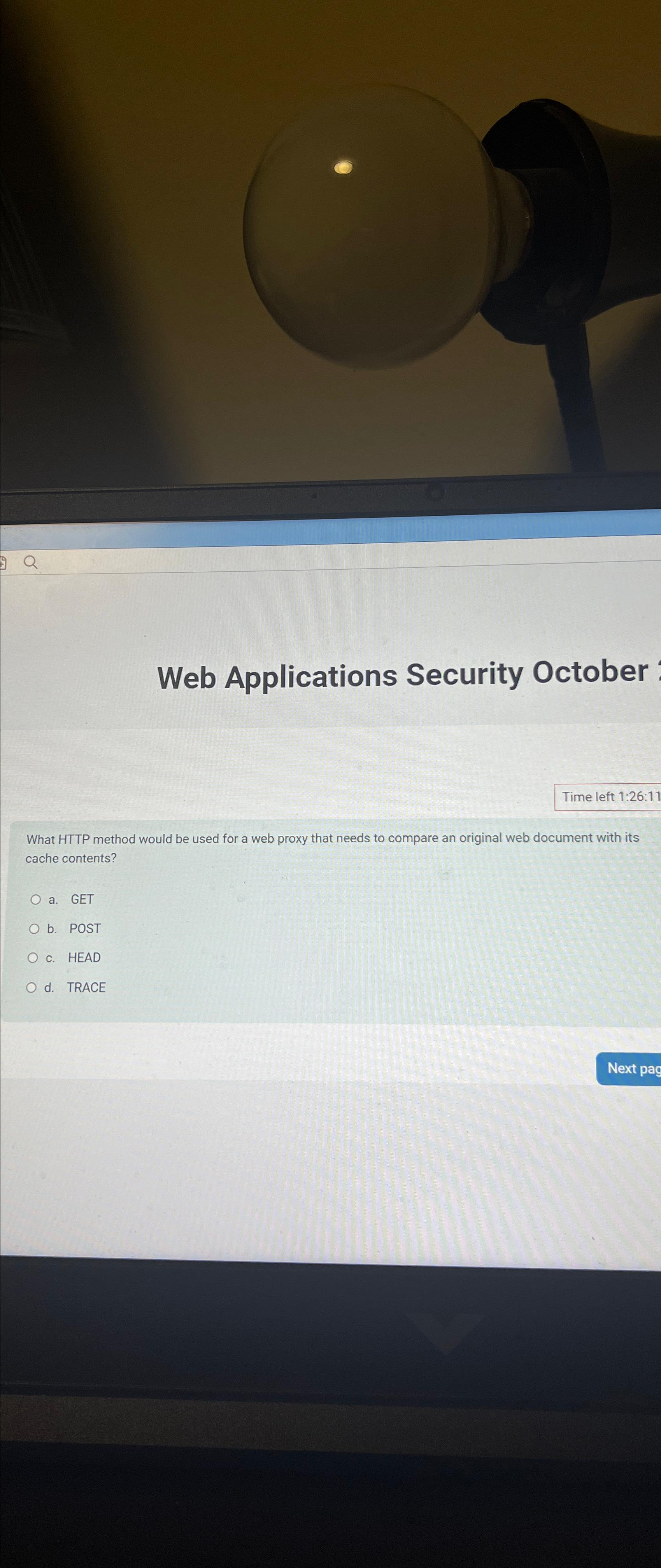 Solved Web Applications Security OctoberTime left | Chegg.com