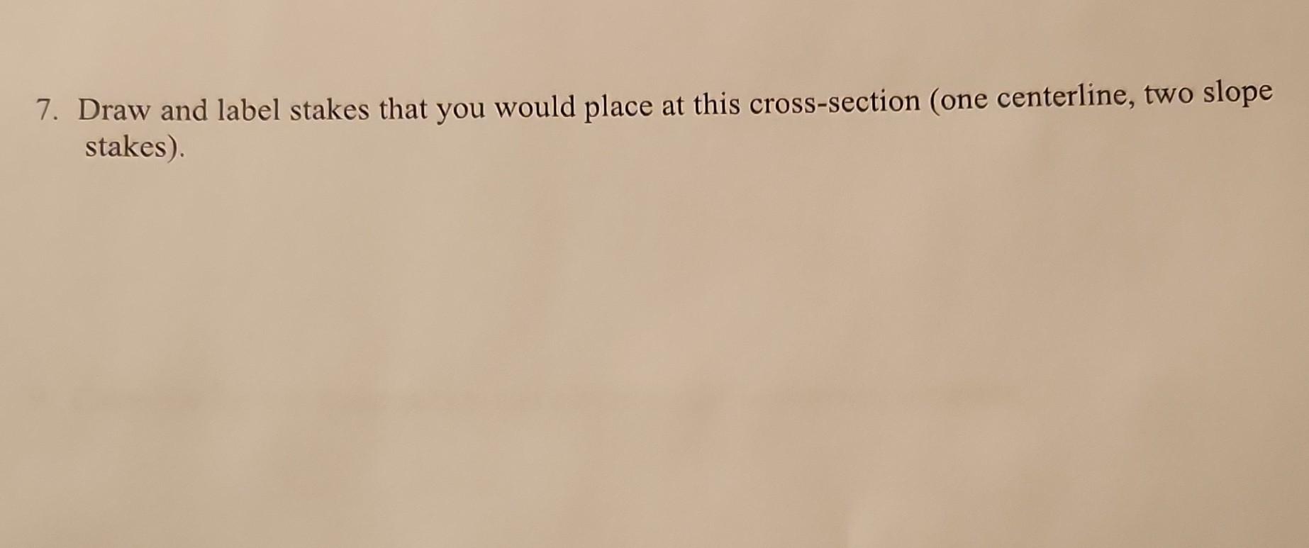 7. Draw and label stakes that you would place at this | Chegg.com