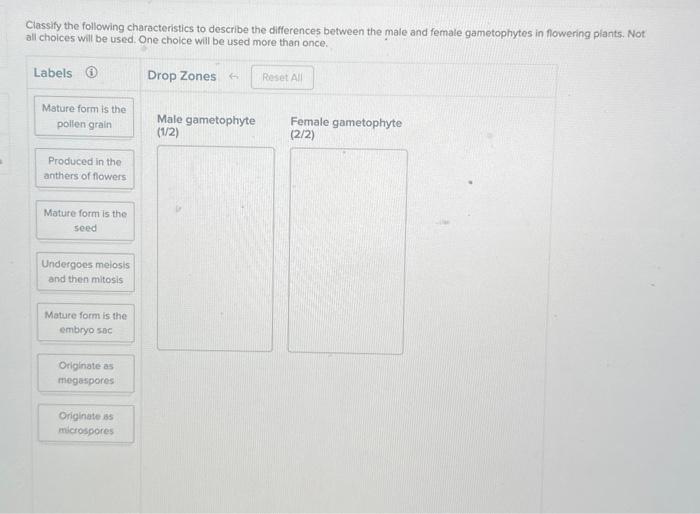 Classify the following characteristics to describe | Chegg.com