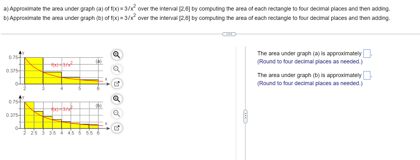 Solved a) ﻿Approximate the area under graph (a) ﻿of f(x)=3x2 | Chegg.com