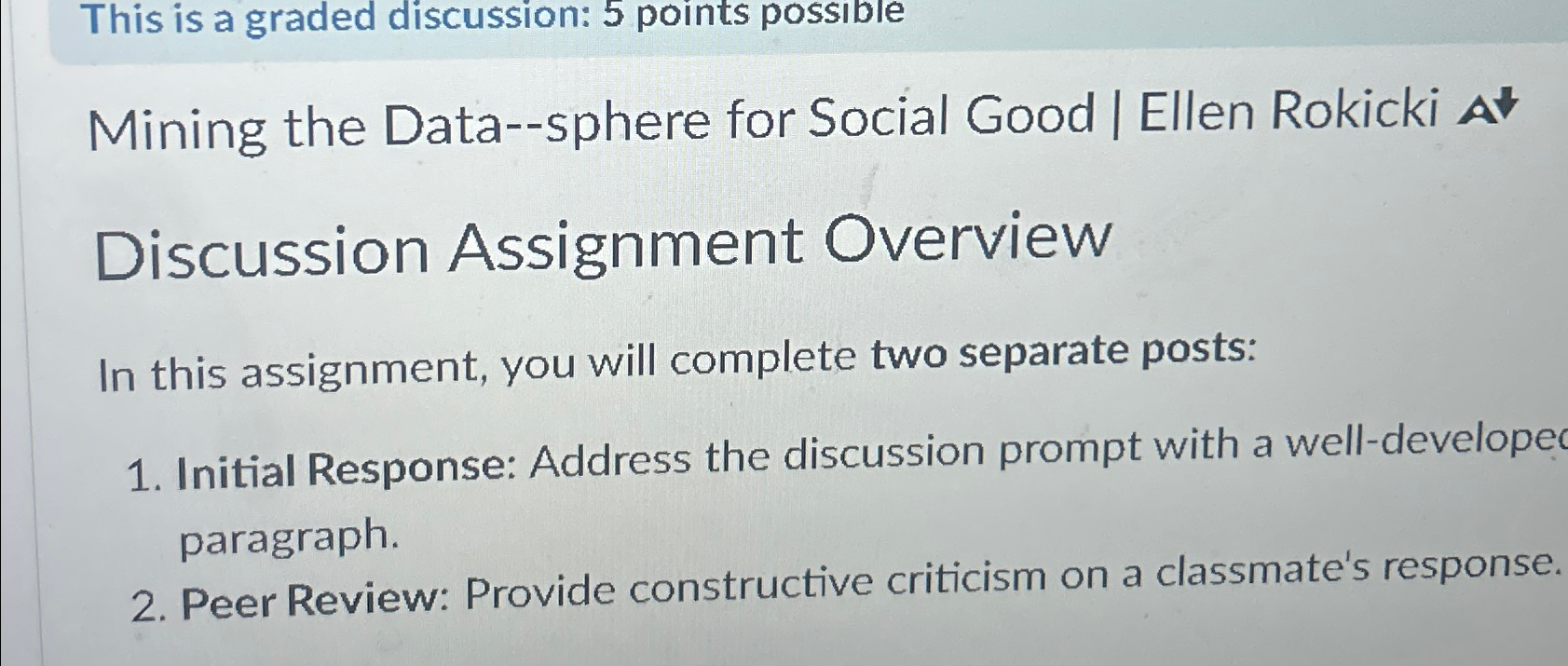 Solved This is a graded discussion: 5 ﻿points possibleMining | Chegg.com