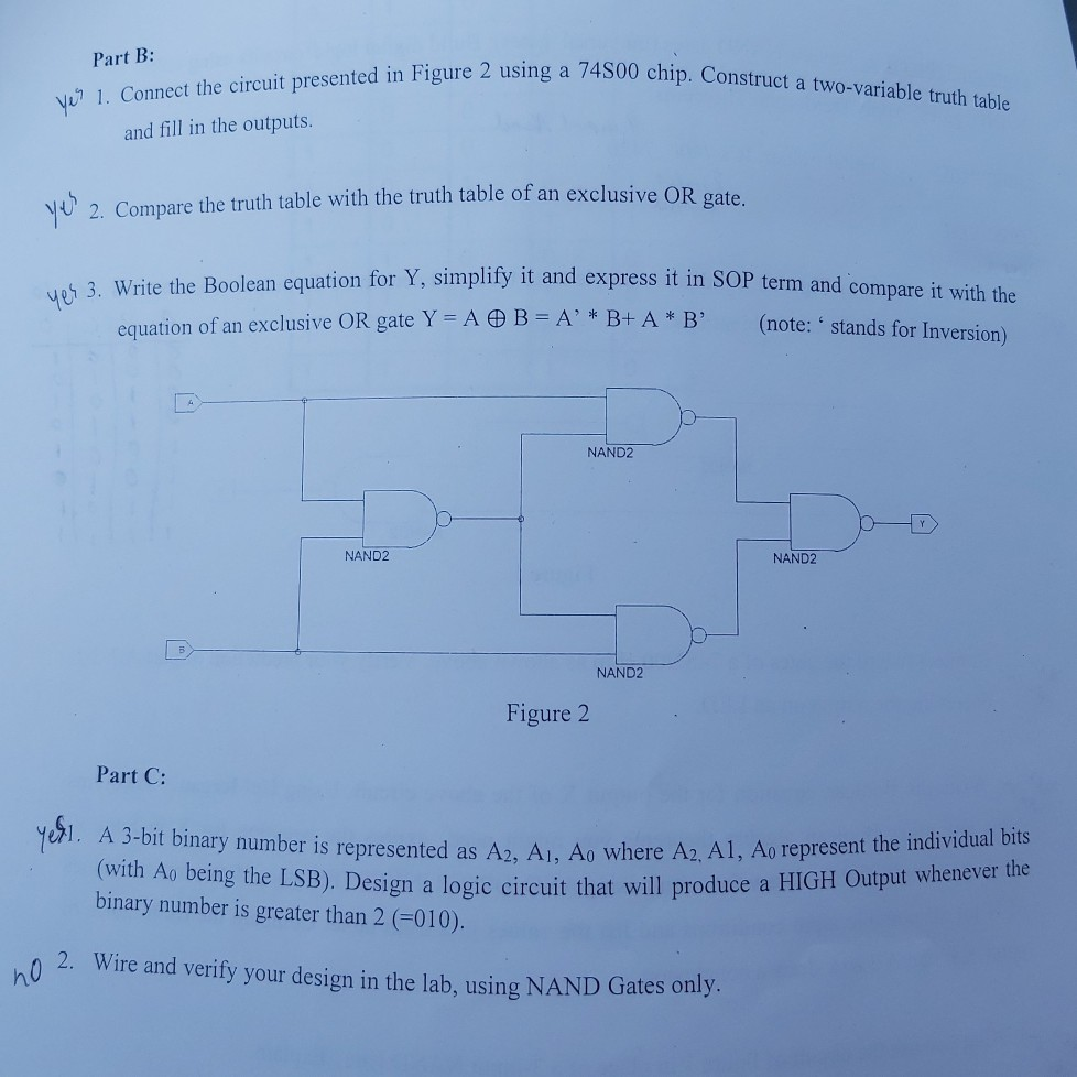Solved yu? 1. Connect the circuit presented in Figure 2 | Chegg.com