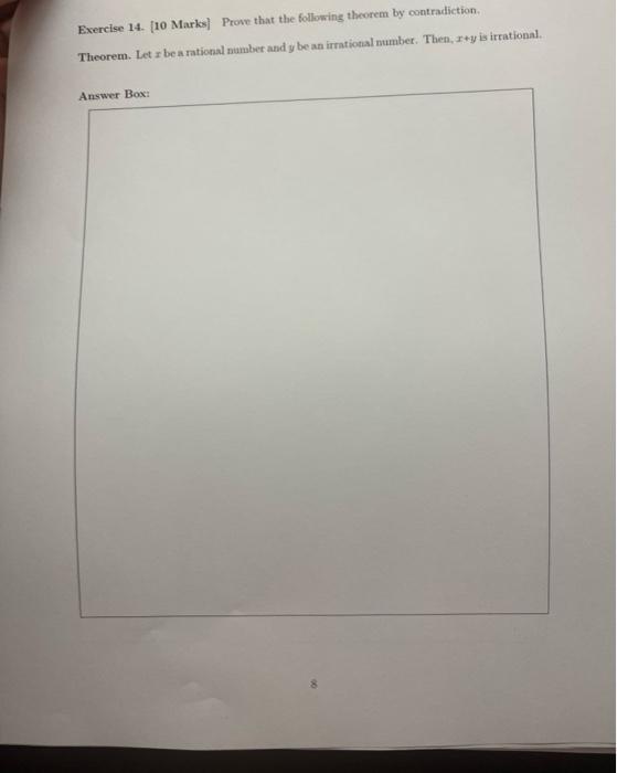 Solved Exercise 14. [10 Marks\} Prove that the following | Chegg.com