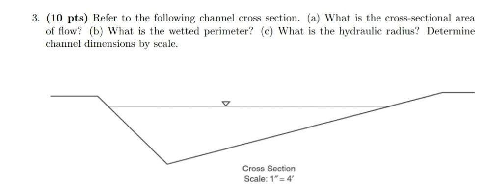 Solved 3. (10 pts) Refer to the following channel cross | Chegg.com