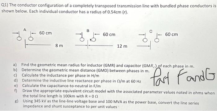 Q1) The conductor configuration of a completely | Chegg.com
