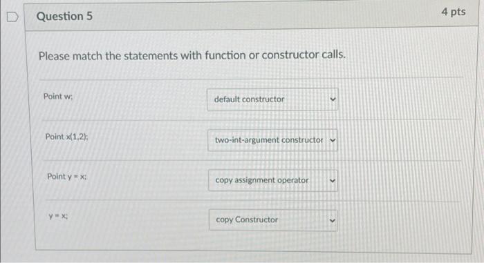 Please match the statements with function or | Chegg.com