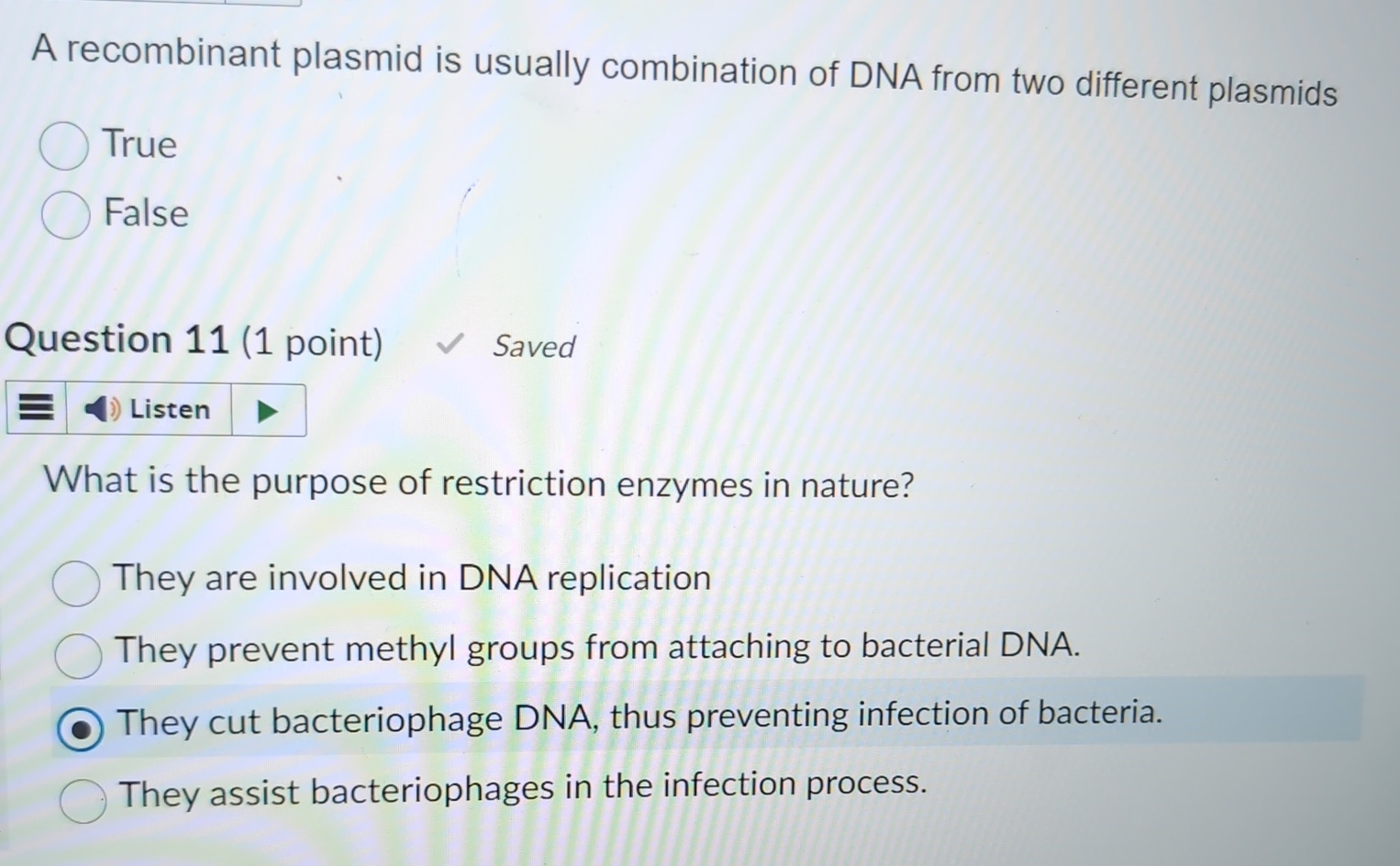 Solved A recombinant plasmid is usually combination of DNA | Chegg.com
