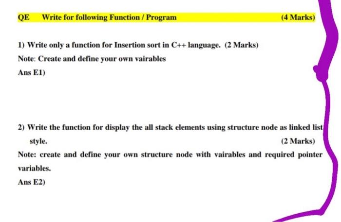 Solved Qa Write Complete Program In C Program For Bubble 8611