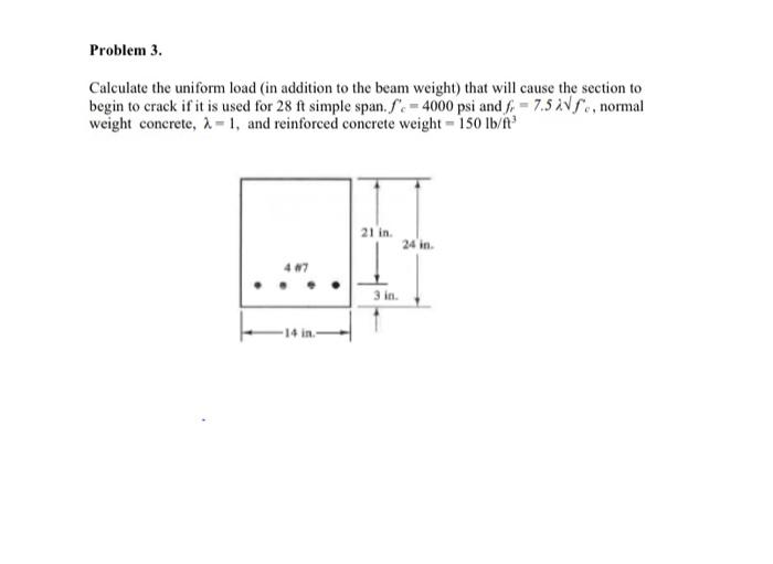 Solved Calculate the uniform load (in addition to the beam | Chegg.com