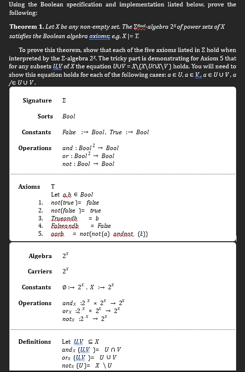 Solved Using the Boolean specification and implementation | Chegg.com