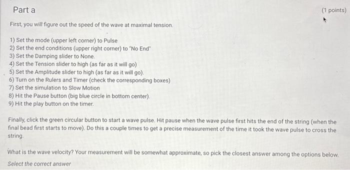 In this question you will explore waves on a string | Chegg.com