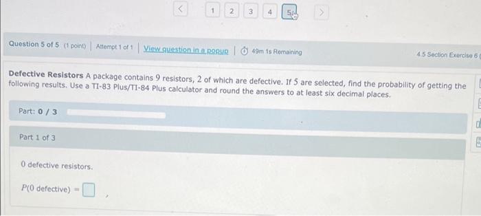 Solved Defective Resistors A package contains 9 resistors, 2 | Chegg.com