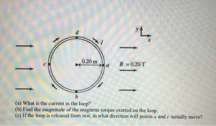 Solved 2)A rigid circular loop has a radius of 0.20 m and is | Chegg.com
