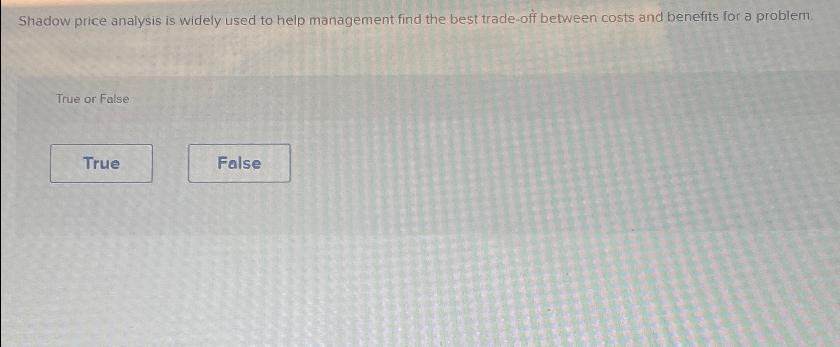 Solved Shadow price analysis is widely used to help | Chegg.com