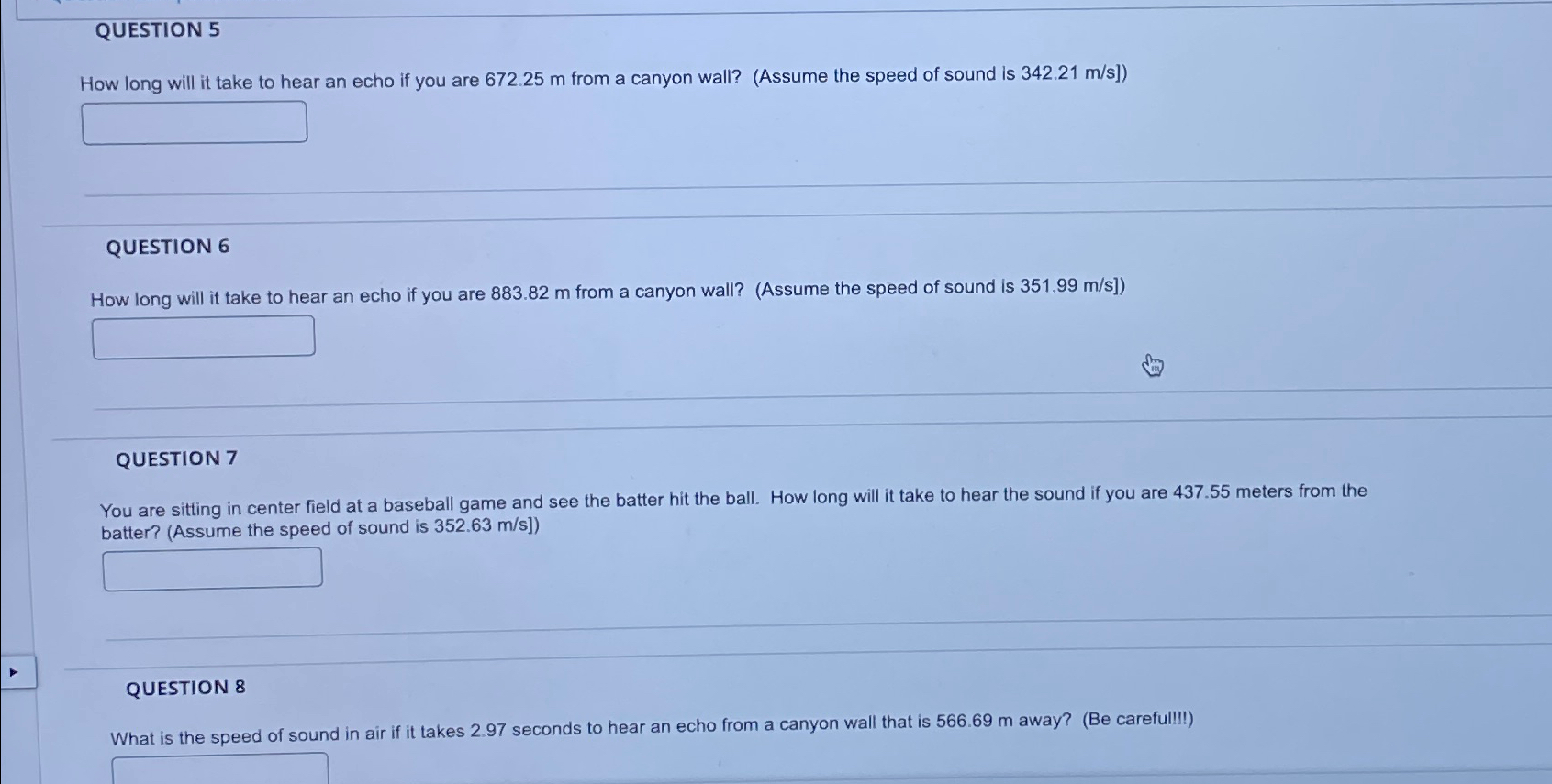 Solved QUESTION 5How long will it take to hear an echo if | Chegg.com Solved QUESTION 5How long will it take to hear an echo if | Chegg.com