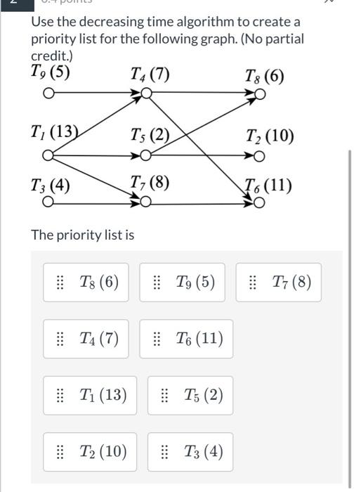 Solved Use The Decreasing Time Algorithm To Create A