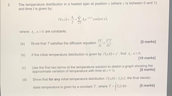 Solved 3 الفيفا The temperature distribution in a heated | Chegg.com
