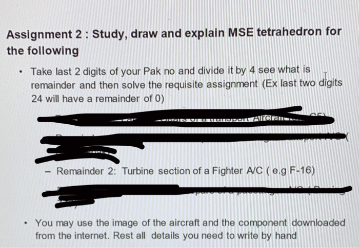 Assignment 2: Study, draw and explain MSE tetrahedron | Chegg.com