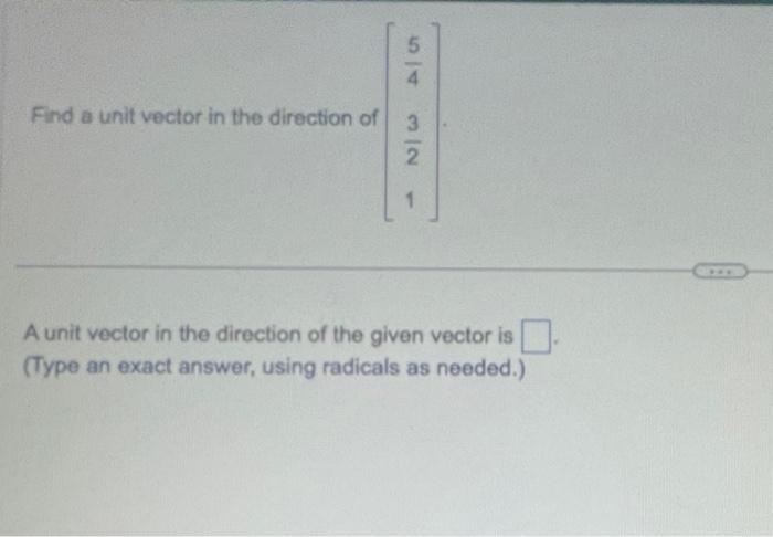 Solved Find a unit vector in the direction of \\( | Chegg.com