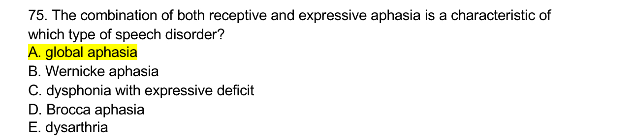 Solved The combination of both receptive and expressive | Chegg.com