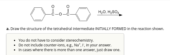 Solved →H2O,H2SO4a. ﻿Draw the structure of the tetrahedral | Chegg.com