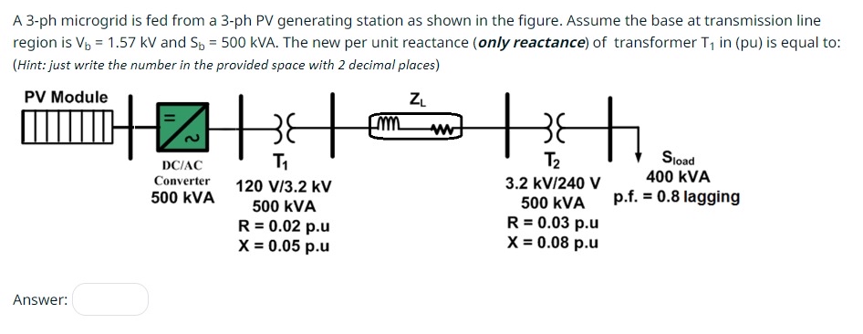 Solved A 3-ph microgrid is fed from a 3-ph PV generating | Chegg.com