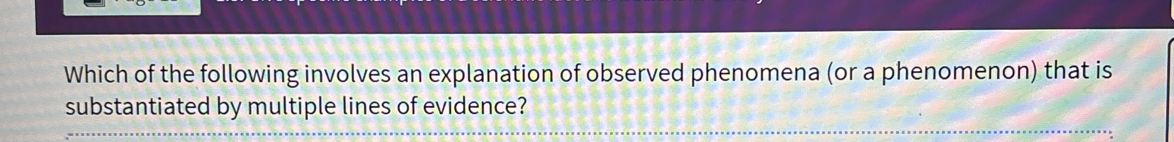 Solved Which of the following involves an explanation of | Chegg.com