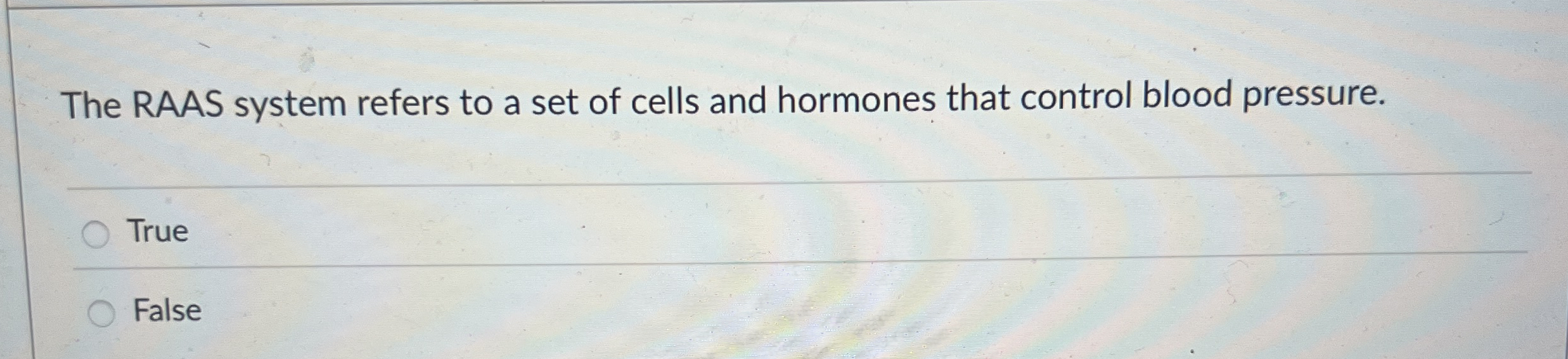Solved The RAAS system refers to a set of cells and hormones | Chegg.com