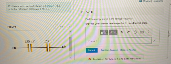 Solved Review Constants For the capacitor network shown in | Chegg.com