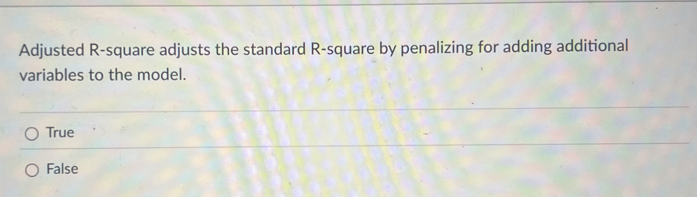 Adjusted R-square adjusts the standard R-square by | Chegg.com
