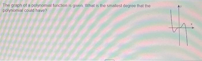 Solved The graph of a polynomial function is given. What is | Chegg.com