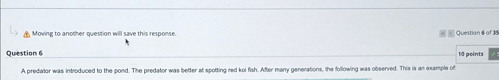 Solved A predator was introduced to the pond. The predator | Chegg.com